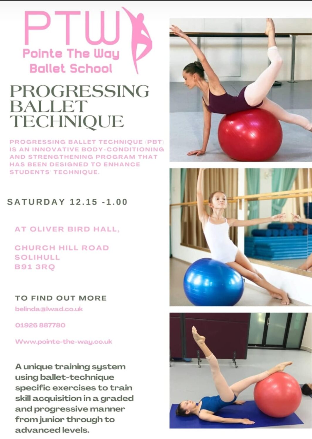 Progressing Ballet Technique - Pointe the Way Ballet School - LWAD ...
